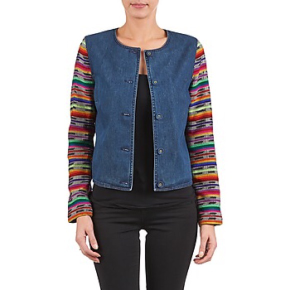Manoush | Jackets & Coats | Manoush Indian Denim Jacket With ...